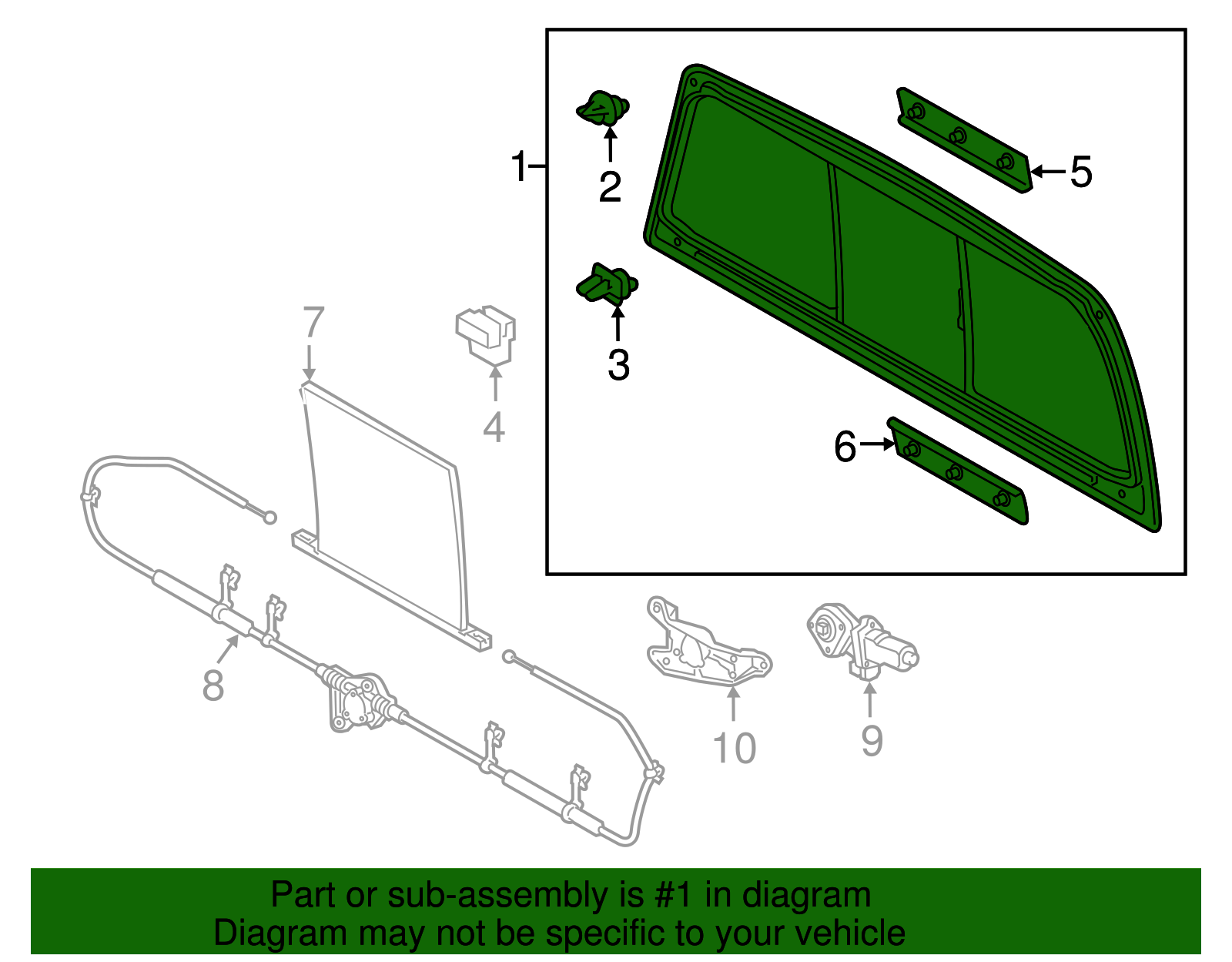 2009-2021 Toyota Tundra Back Glass 64810-0C080 | Toyota San Diego Parts