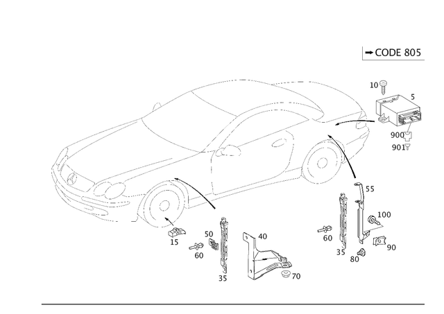 1994-2012 Mercedes-Benz Control Unit 164-540-47-01 | MB Dealer Parts