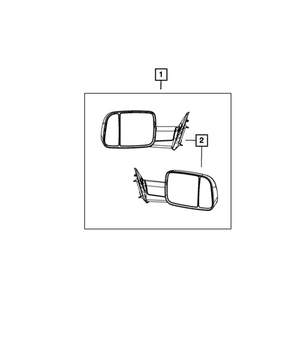 2009-2012 Mopar 09-12 Dodge Ram 1500 Extendable Trailer Tow Mirror ...