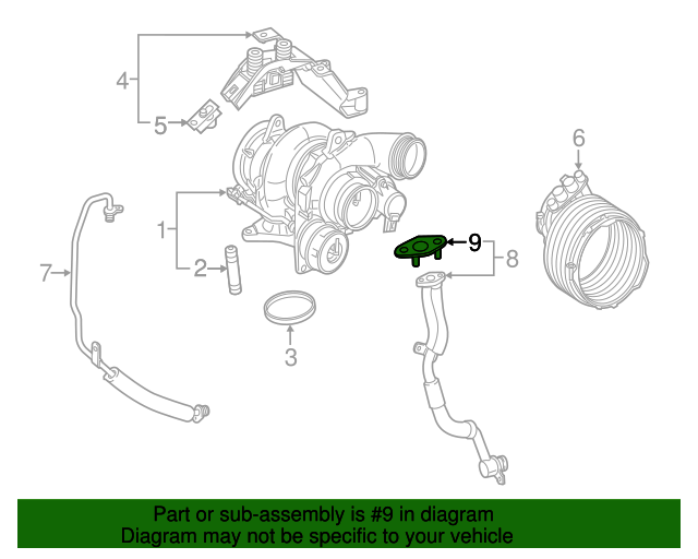 Mercedes-Benz OEM Turbocharger Oil Line Gasket Part# 119-997-00-45 ...