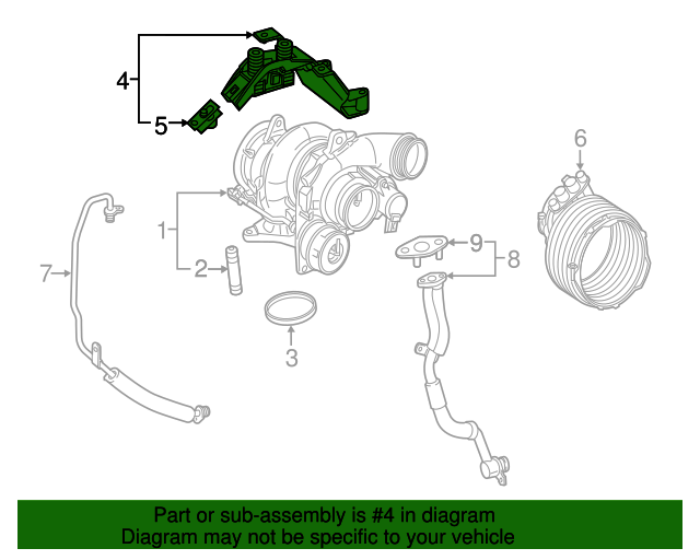 2014-2020 Mercedes-Benz Turbocharger Bracket 1330900200 | AutoNation Parts