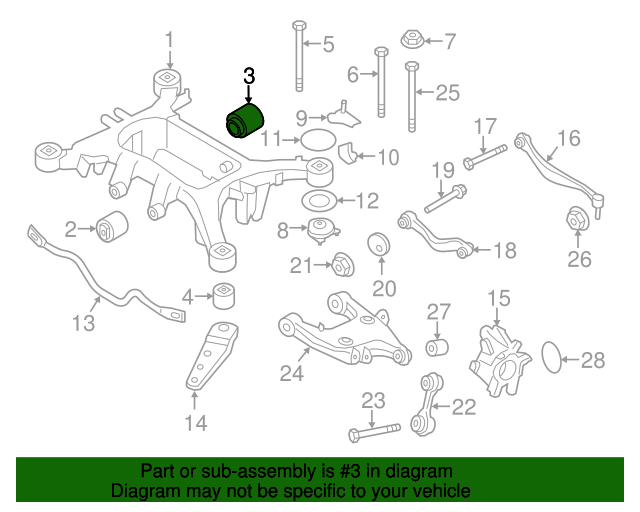 Genuine BMW 33-31-6-792-872 | Cross-Member Bushing | FREE Shipping on ...