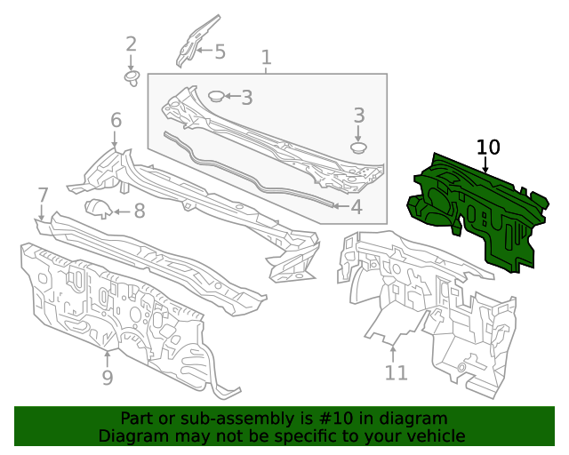 74251-TGG-A00 - Insulator Dashboard (Lower/Outer) - 2017-2020 Honda ...