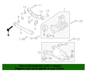 2016-2022 Volvo Trailing Arm Adjust Bolt 30670539 | GetOEMParts.com
