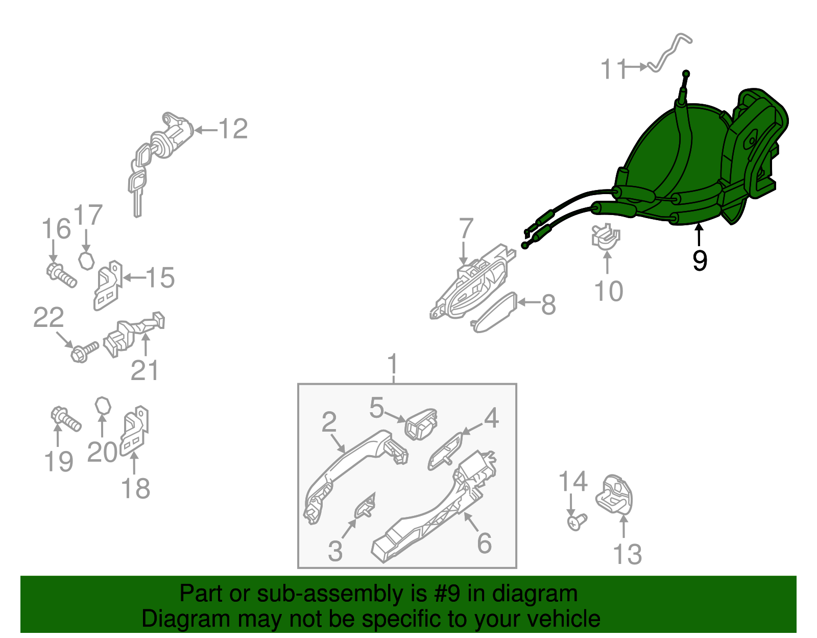 80501-9JH0A - Lock 2016-2020 Nissan | Nissan Parts & Accessories Online