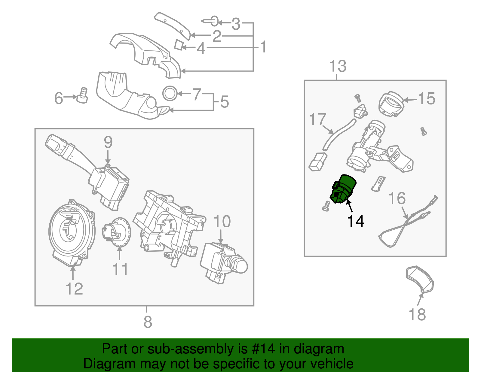 2003-2010 Kia Ignition Switch 93110-2D000 | Retail Performance Auto Parts