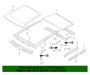 2011-2020 Mitsubishi Seal, Roof Rack MN181718 | QuirkParts