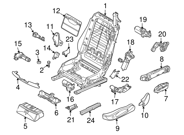 52-10-9-146-276 - Seat Back Recliner Adjustment Mechanism Cover 2007 ...