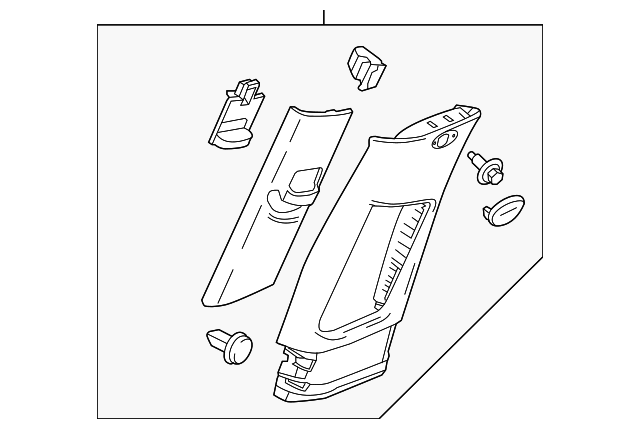 42627359 - Ash Gray Driver Side Center Pillar Upper Trim Panel 2017 ...