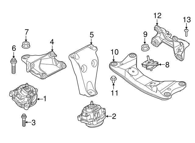22116859413 - 2017-2021 BMW Mount (22-11-6-859-413) | BMW of South ...