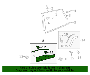 2019-2024 Toyota Door Molding (Right, Rear, Lower) 75077-0R070 | Toyota ...