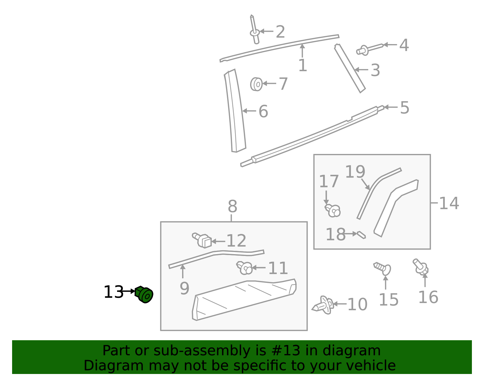 2014-2025 Toyota Lower Molding Nut 90178-A0061 | Toyota Parts Center