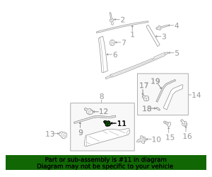2014-2025 Toyota Lower Molding Clip 90467-A0032 | Toyota Parts Center