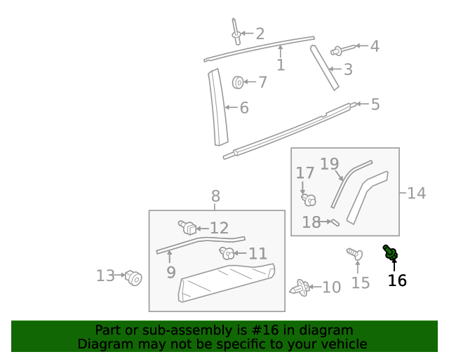 90467-05170 - Bumper Cover Retainer Clip 2013-2024 Toyota | Longo ...