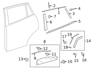 2019-2024 Toyota RAV4 Wheel Opening Molding 75061-0R030 | Toyota Parts ...