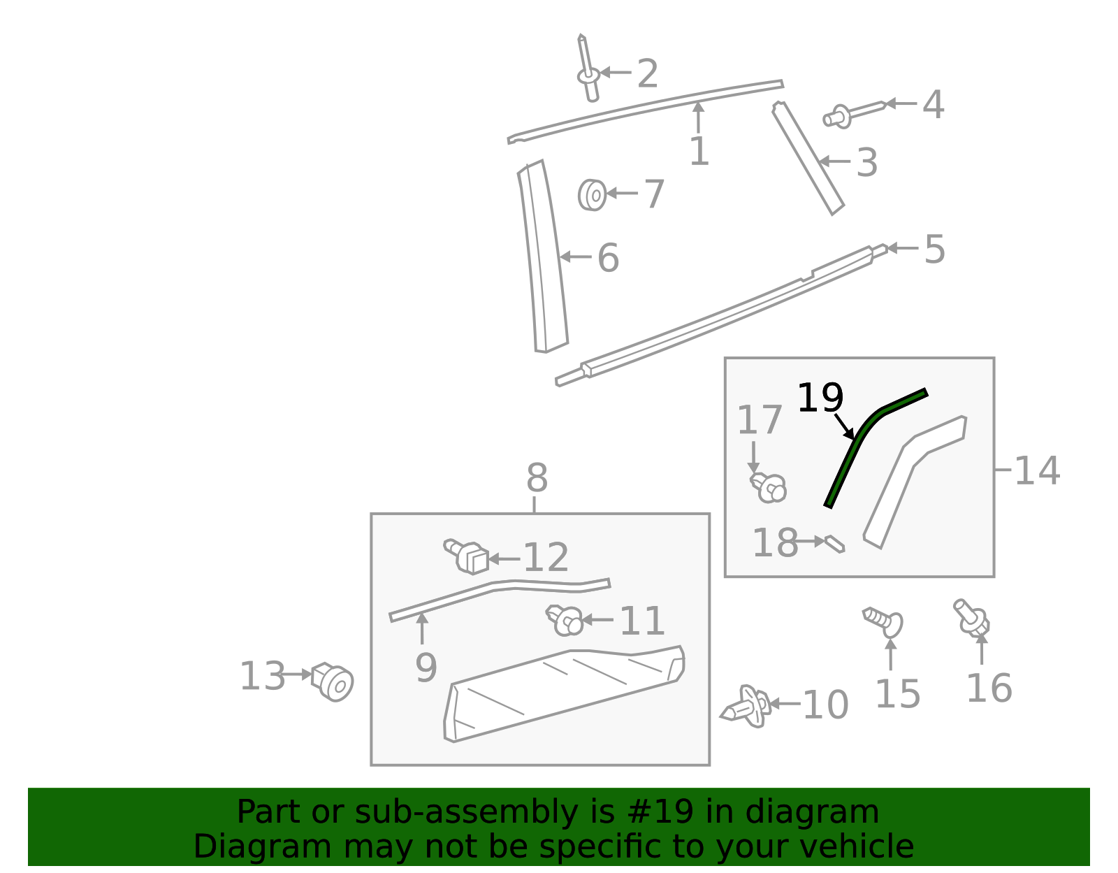 2019-2024 Toyota 2019-2024 Toyota - Wheel Opening Molding Pad 75767 ...