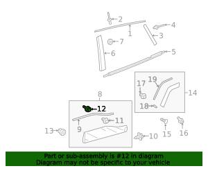 1998-2023 Toyota Lower Molding Retainer 75392-33020 | Toyota Parts