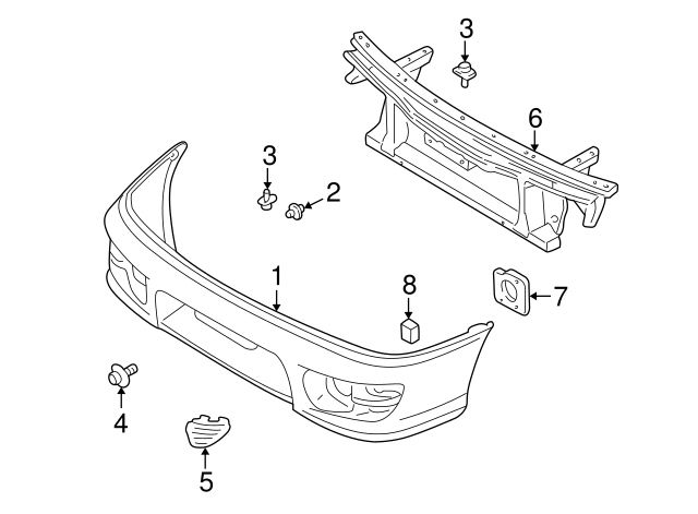 1999-2001 Subaru Impreza Bumper Cover 57720FA280 | TascaParts.com