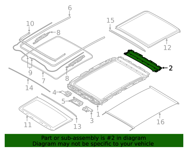 Genuine BMW 54-10-8-738-812 | Sunroof Frame Cover | FREE Shipping on ...