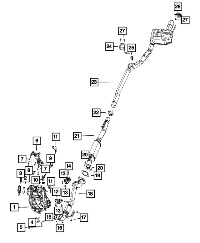2017-2021 Jeep Compass Exhaust Bracket And Isolator 68312972AB | Mopar ...