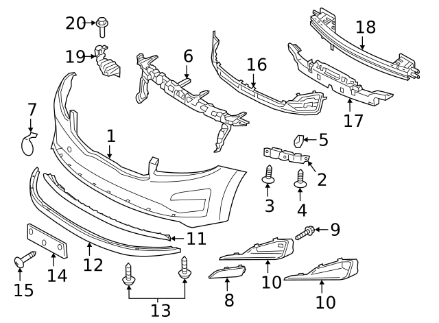 86561-A9NA0 - Lower Grille 2019-2021 Kia Sedona | Genuine Kia Parts
