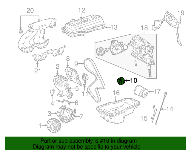 13503-63011 - Engine Timing Belt Idler 1984-2001 Toyota | Longo Toyota ...