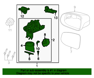 2017-2022 Volvo Mirror Assembly 31663299 | TascaParts.com