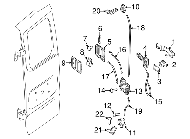 4477408300 - Lock Assembly 2016-2023 Mercedes-Benz Metris | Mercedes ...