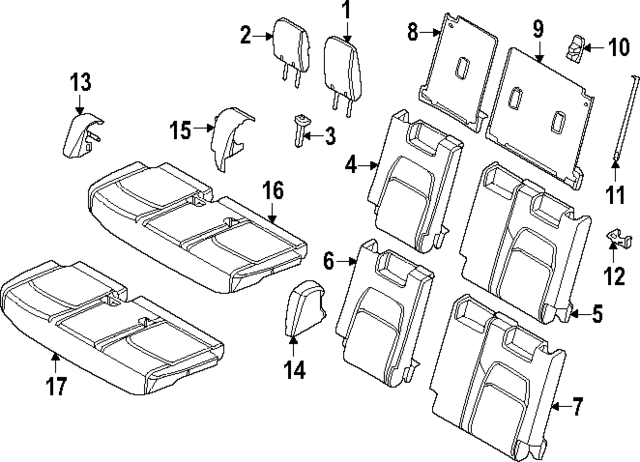 2022-2024 Nissan Pathfinder Headrest, Center 86410-6TA0A | Temecula ...