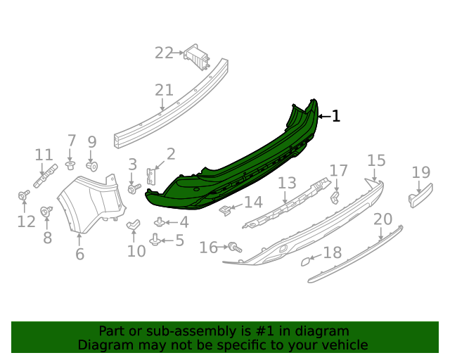 2021 Nissan Rogue Bumper Cover 850B0-6RA0B | Nissan Parts Store