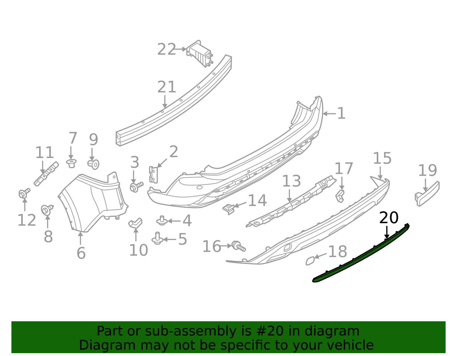 2021-2023 Nissan Rogue Chrome Strip 85072-6RA0A | My Nissan Part