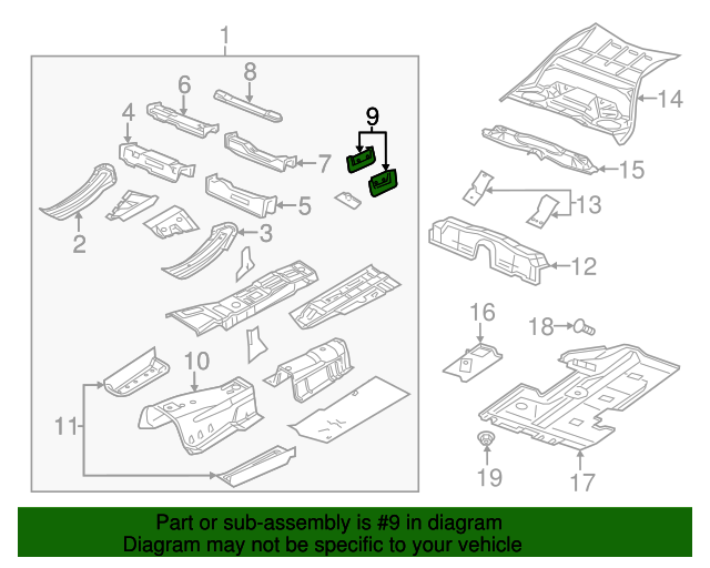 2005-2021 Mopar Center Bracket 5065210AA | TascaParts.com
