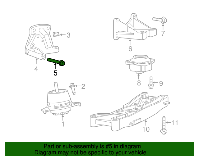 Mount Bracket Bolt - Mopar (6102019) | Mopar Parts Canada