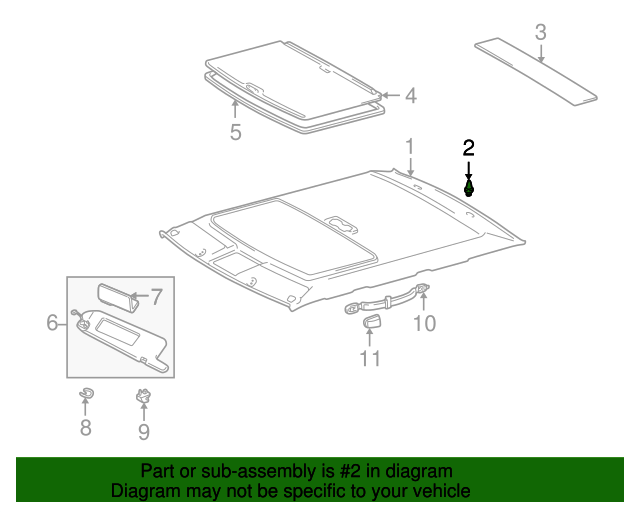 67771-12040 - Headliner Clip - 1992-2010 Toyota | OEM Genuine Toyota Parts