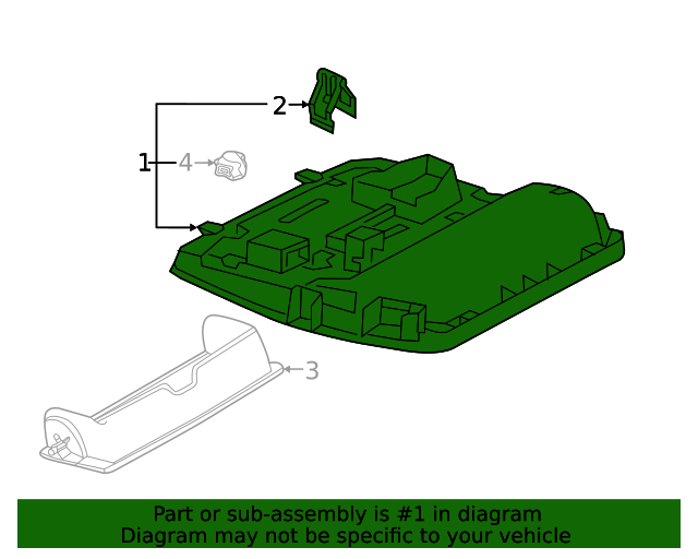 Genuine OEM Overhead Console Part# LR117379 Fits 2019-2021 Land Rover ...
