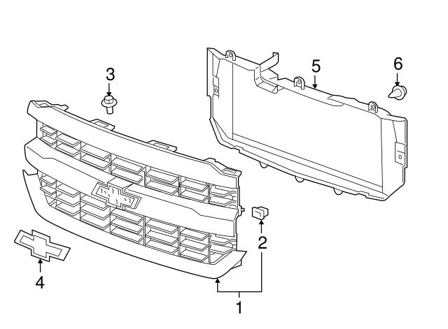 2016-2019 Chevrolet Chrome Front Grille 84602489 | GM Parts Center