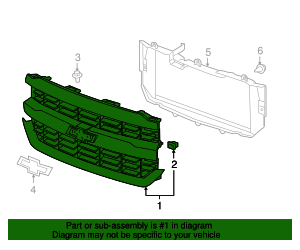 Buy Genuine GM Auto Parts - Grille (Part # 84602489) | GM Parts Store