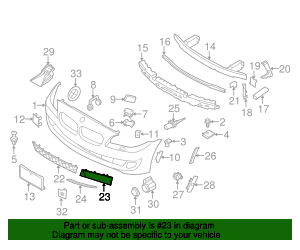 51117331732 - 2014-2016 BMW Outer Grille (51-11-7-331-732) | BMW of ...
