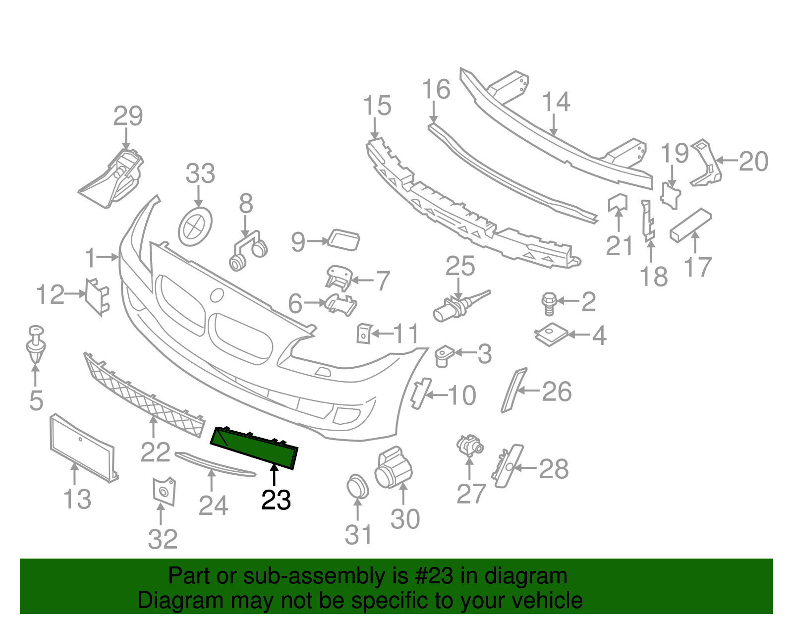 51-11-7-331-731 - Outer Grille - 2014-2016 BMW | Buy BMW Parts Now