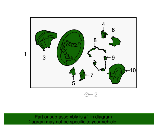 2008 Chevrolet Malibu Steering Wheel 25898297 | GMPartsDirect.com