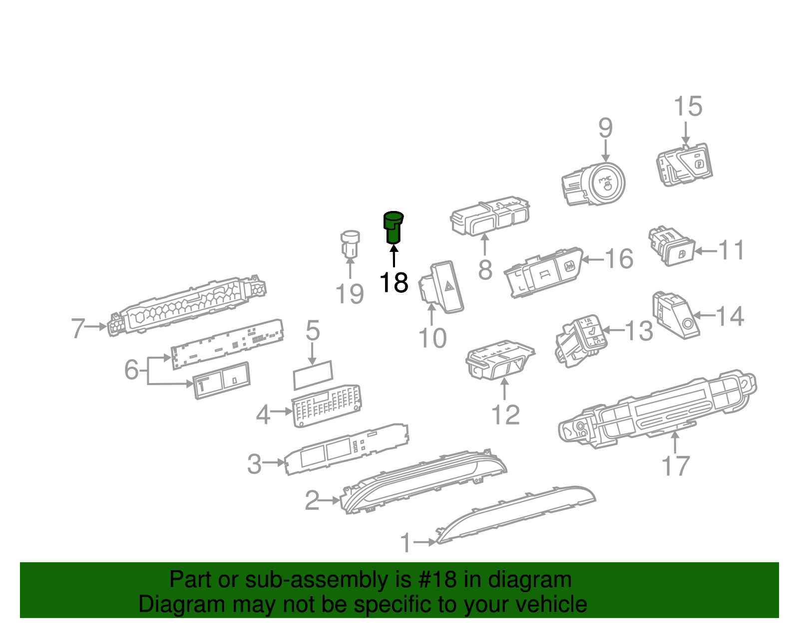Genuine Toyota Sunload Sensor part# 88625-52130 for 2012-2024 Toyota ...