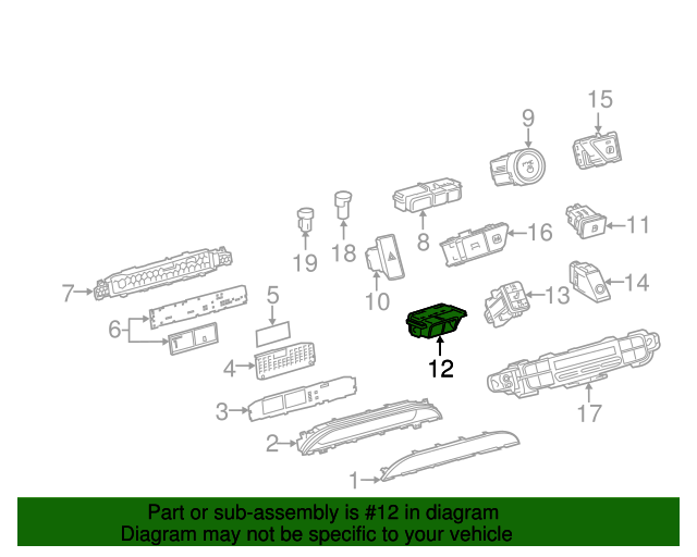2016-2020 Toyota Multi Switch 84010-47210 | Toyota Parts Center