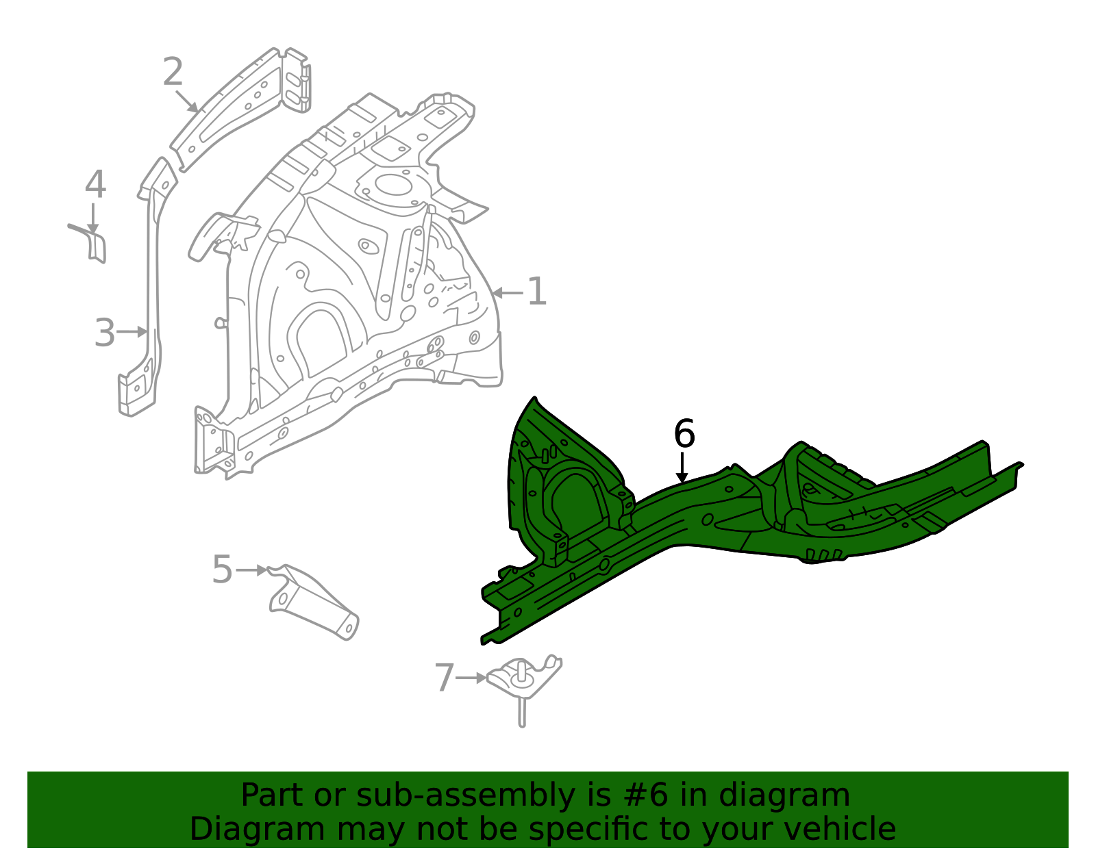 2022-2024 Hyundai Tucson Rail Assembly 64602-P0000 | Hyundai Wholesale ...