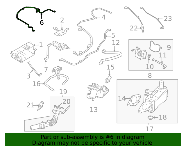 2020-2022 Ford Escape Front Hose LX6Z-9D289-A | TascaParts.com