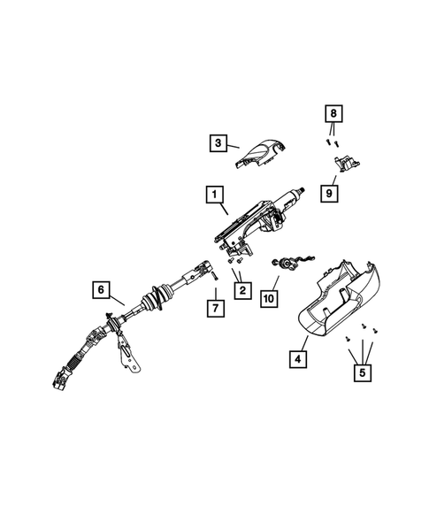 Steering Column and Intermediate Shaft for 2008 Jeep Commander | My ...