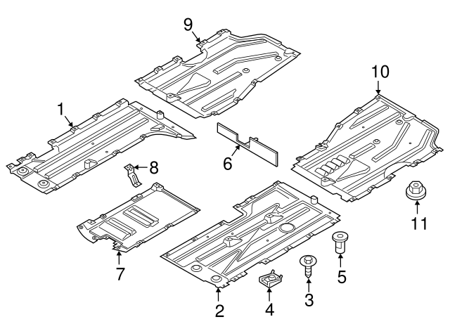 51757213672 - 2011-2017 BMW X3 Front Cover (51-75-7-213-672) | BMW of ...