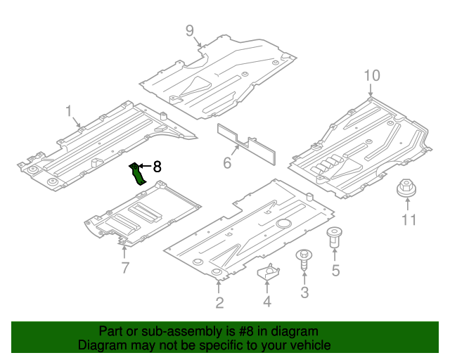Genuine BMW 51-75-7-213-675 | Center Cover Bracket | FREE Shipping on ...
