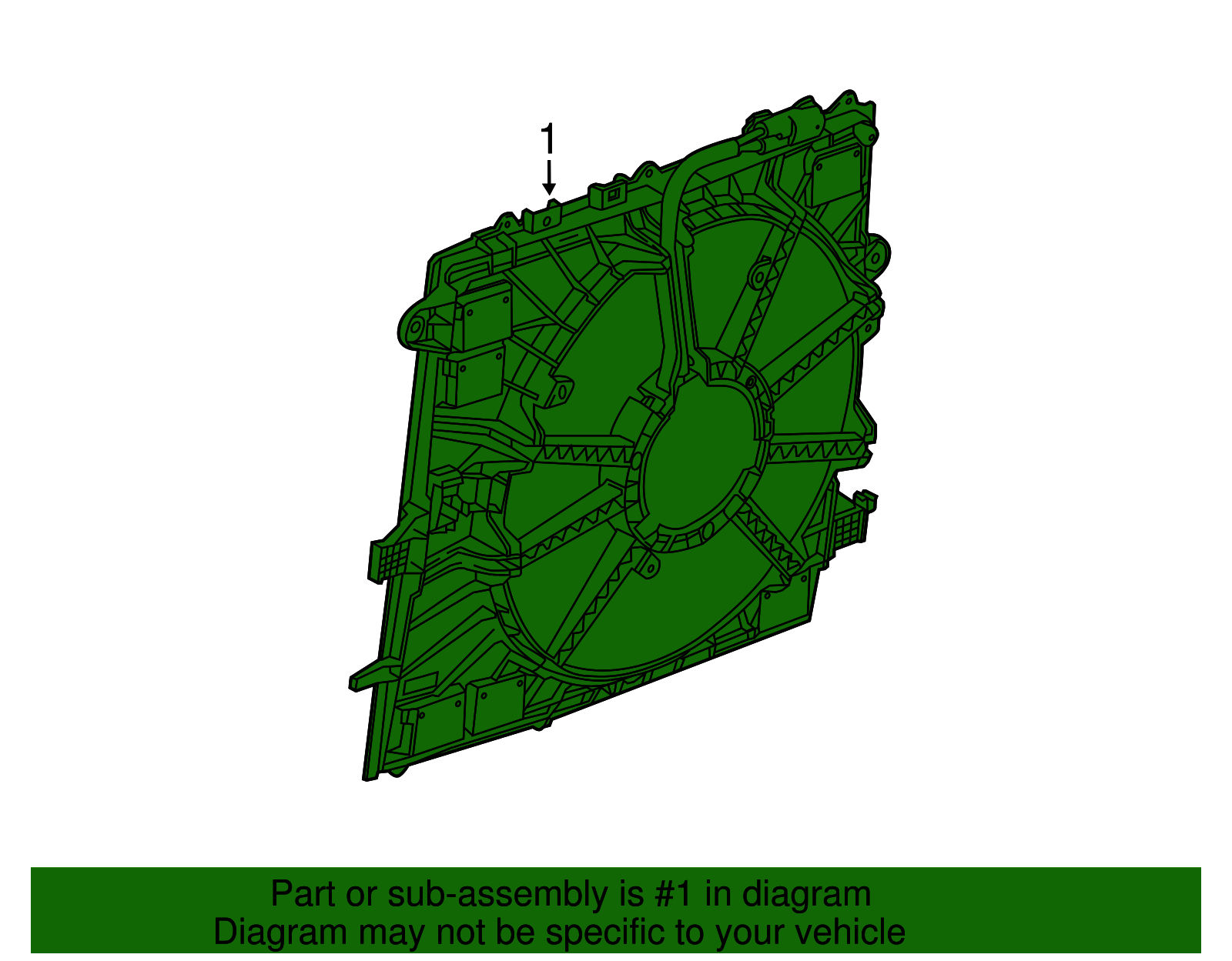 2021-2024 Chevrolet Camaro Engine Cooling Fan (Replaces 84798306 ...