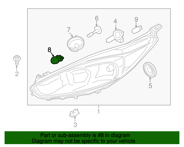 Genuine OEM Ford - Signal Lamp Bulb BE8Z-13466-C | OEM Ford Parts ...