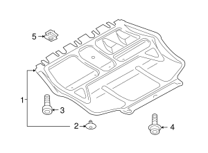 2006-2014 Volkswagen Splash Shield Rear Bolt 1K0-825-951 | vwpartscenter